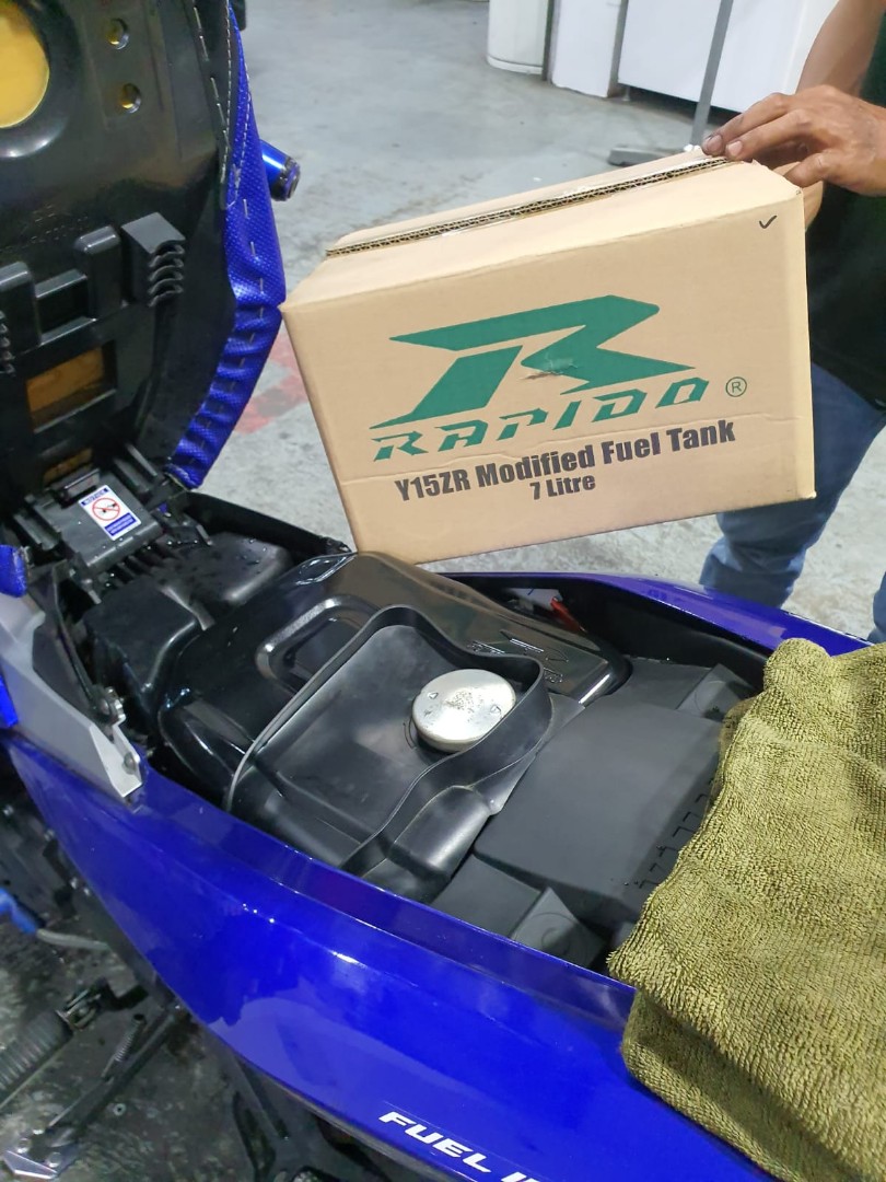 Rapido 7L tank for Yamaha Sniper/Y15ZR, Motorcycles, Motorcycle ...