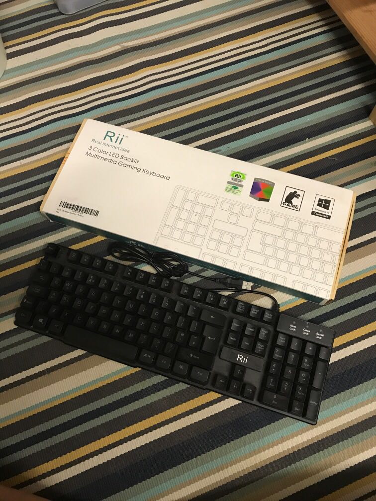 Rii 3 Color LED Backlit Multimedia Gaming Keyboard, Computers & Tech ...