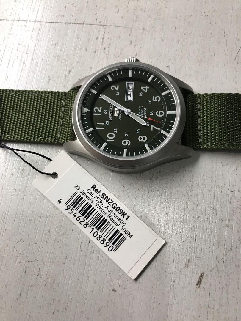 Seiko Green Military Watch SNZG09K1, Men's Fashion, Watches ...