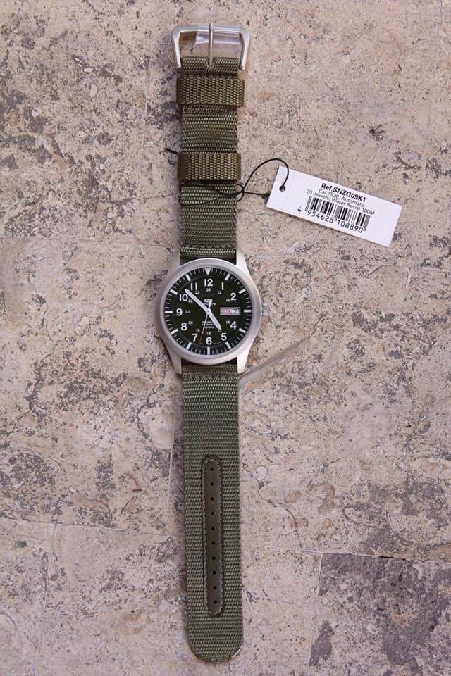 Seiko Green Military Watch SNZG09K1, Men's Fashion, Watches ...