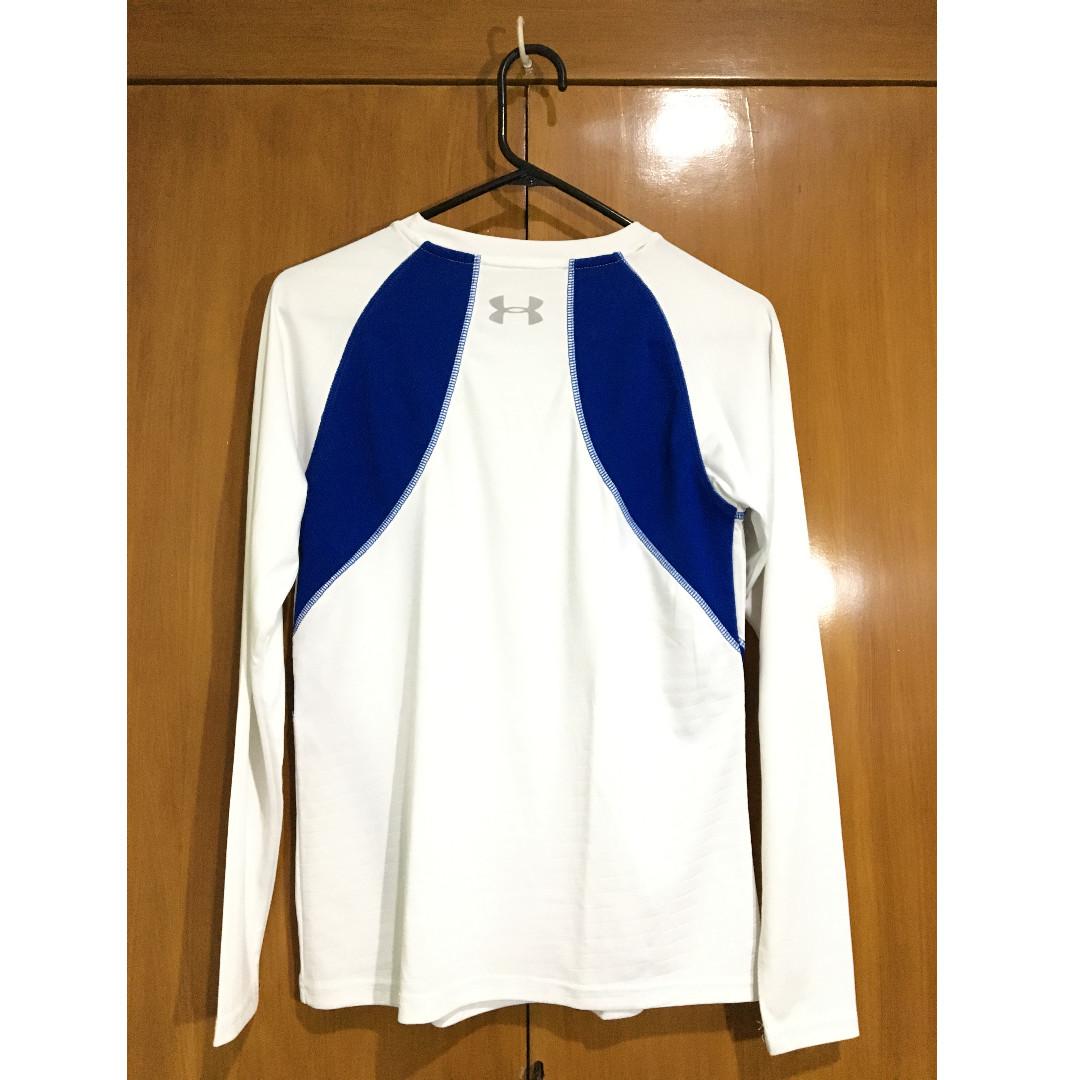 UNDER ARMOUR WHITE RASH GUARD (SIZE M), Men's Fashion, Activewear on ...