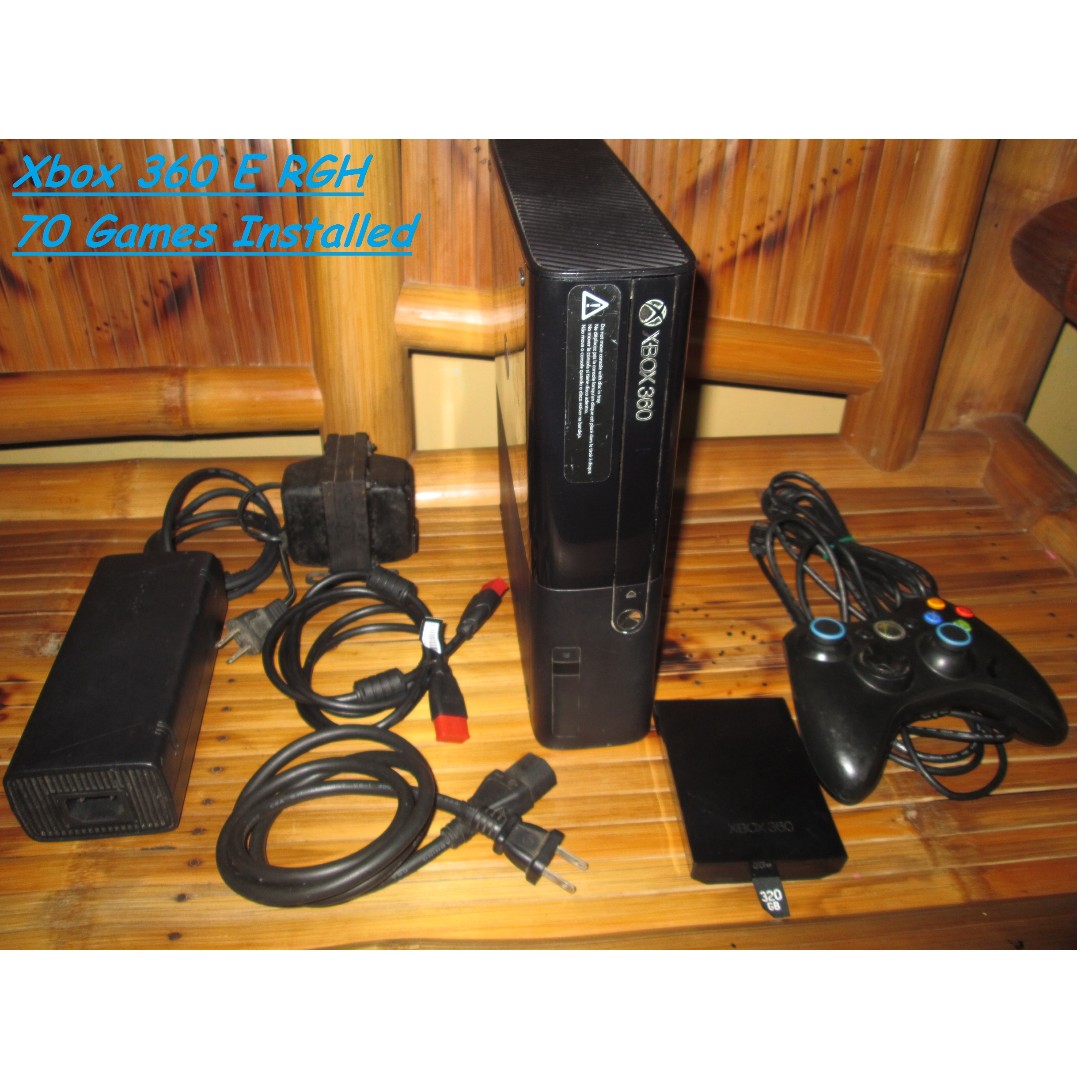 Xbox 360 E 320 GB 70 games Installed, Video Gaming, Video Game Consoles ...