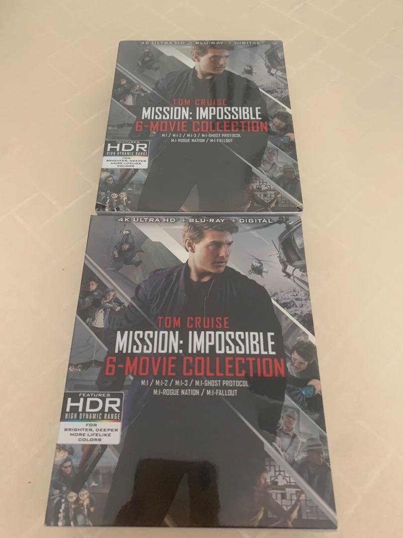 2 Sets of Mission: Impossible 6 Movie Collection (4K Ultra Blu Ray ...
