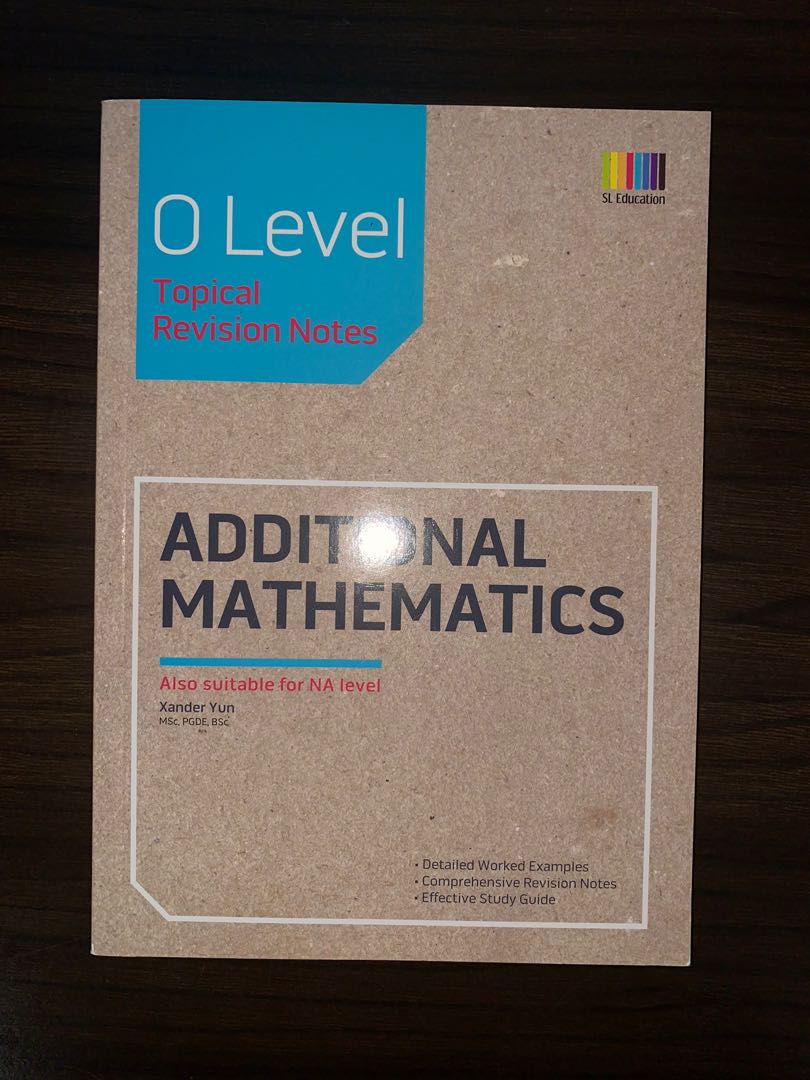 Additional Math O Level Topical Revision Notes, Hobbies & Toys, Books ...