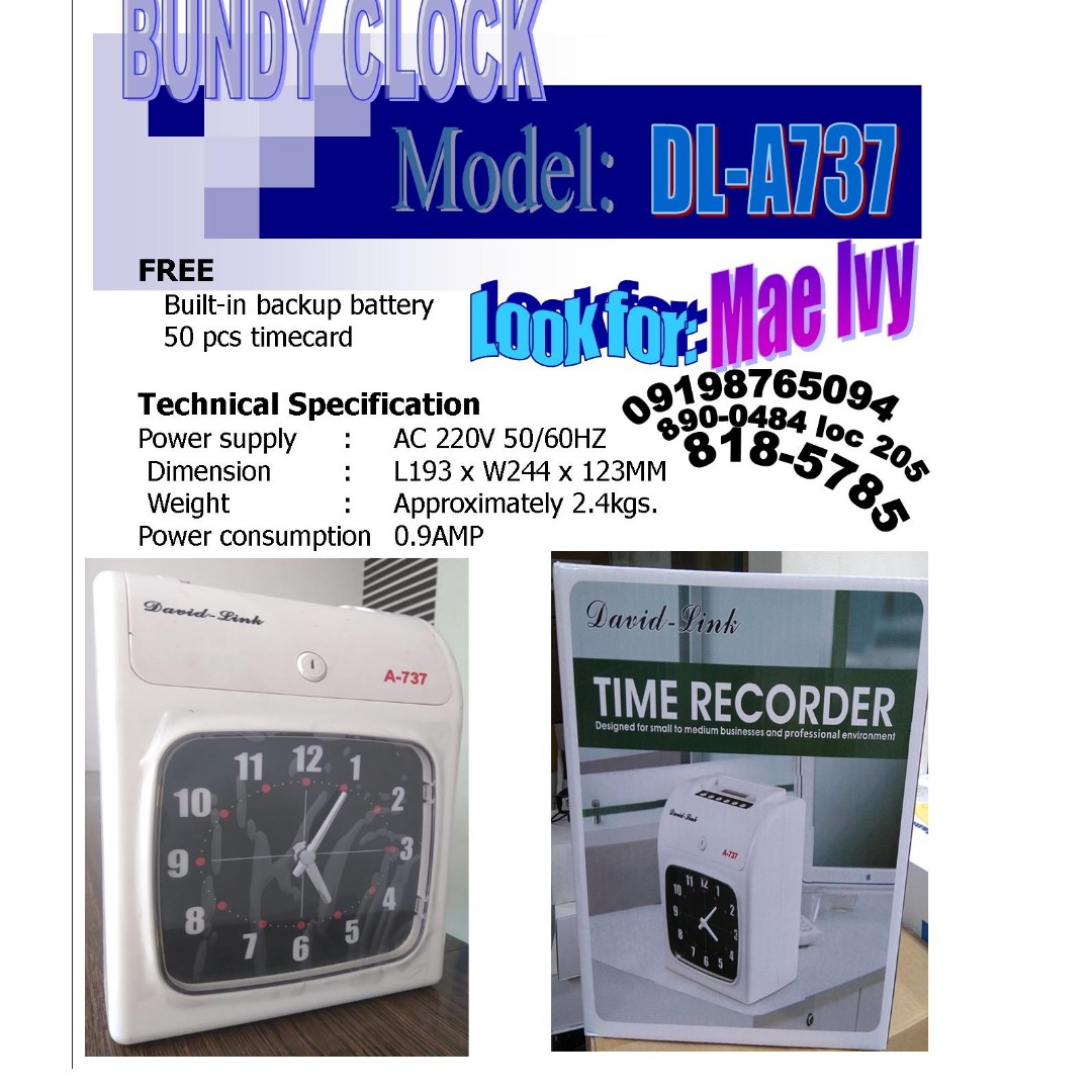 Bundy Clock Time Recorder, Audio, Voice Recorders on Carousell