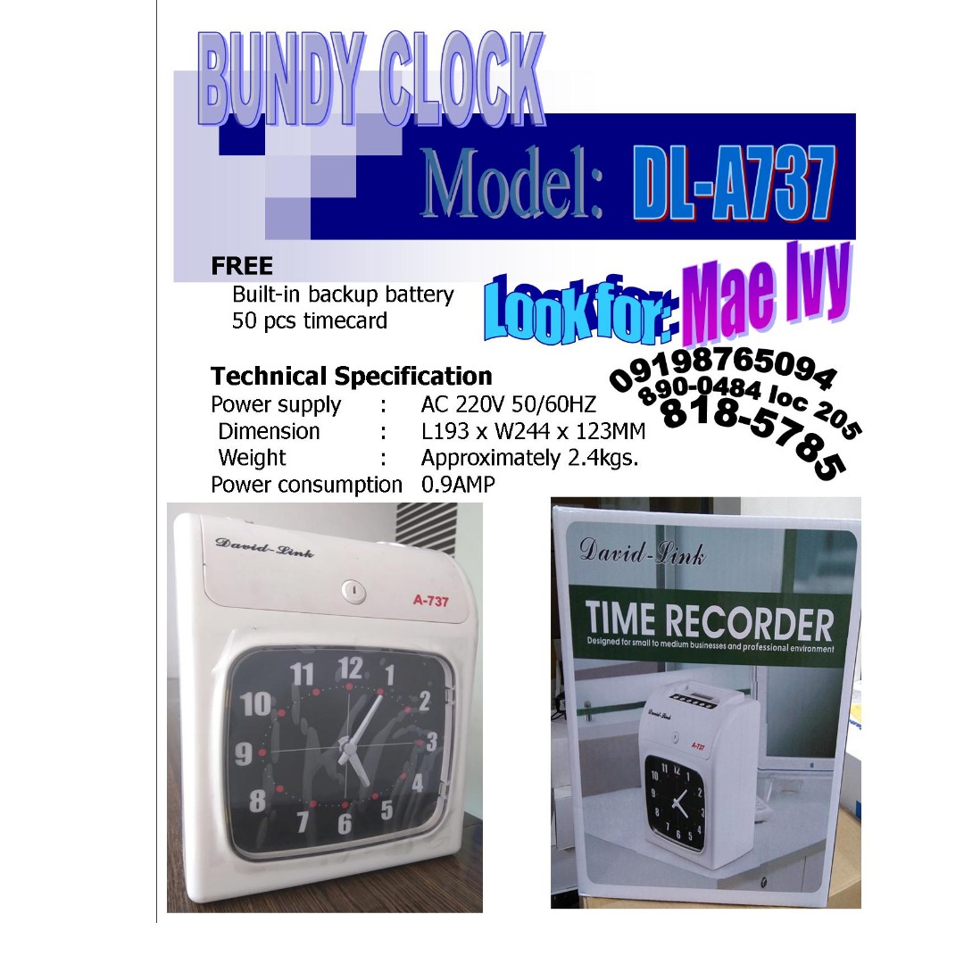 Bundy Clock Time Recorder, Audio, Voice Recorders on Carousell