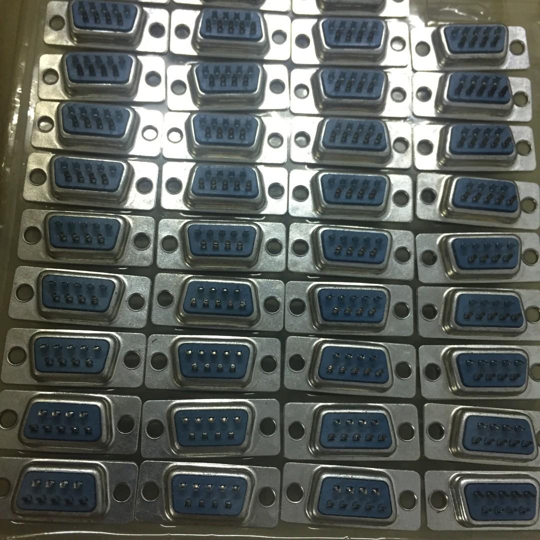 DB9 CONNECTOR PIN FEMALE - STRAIGHT SOLDER BUCKET WITH CASING, TV ...