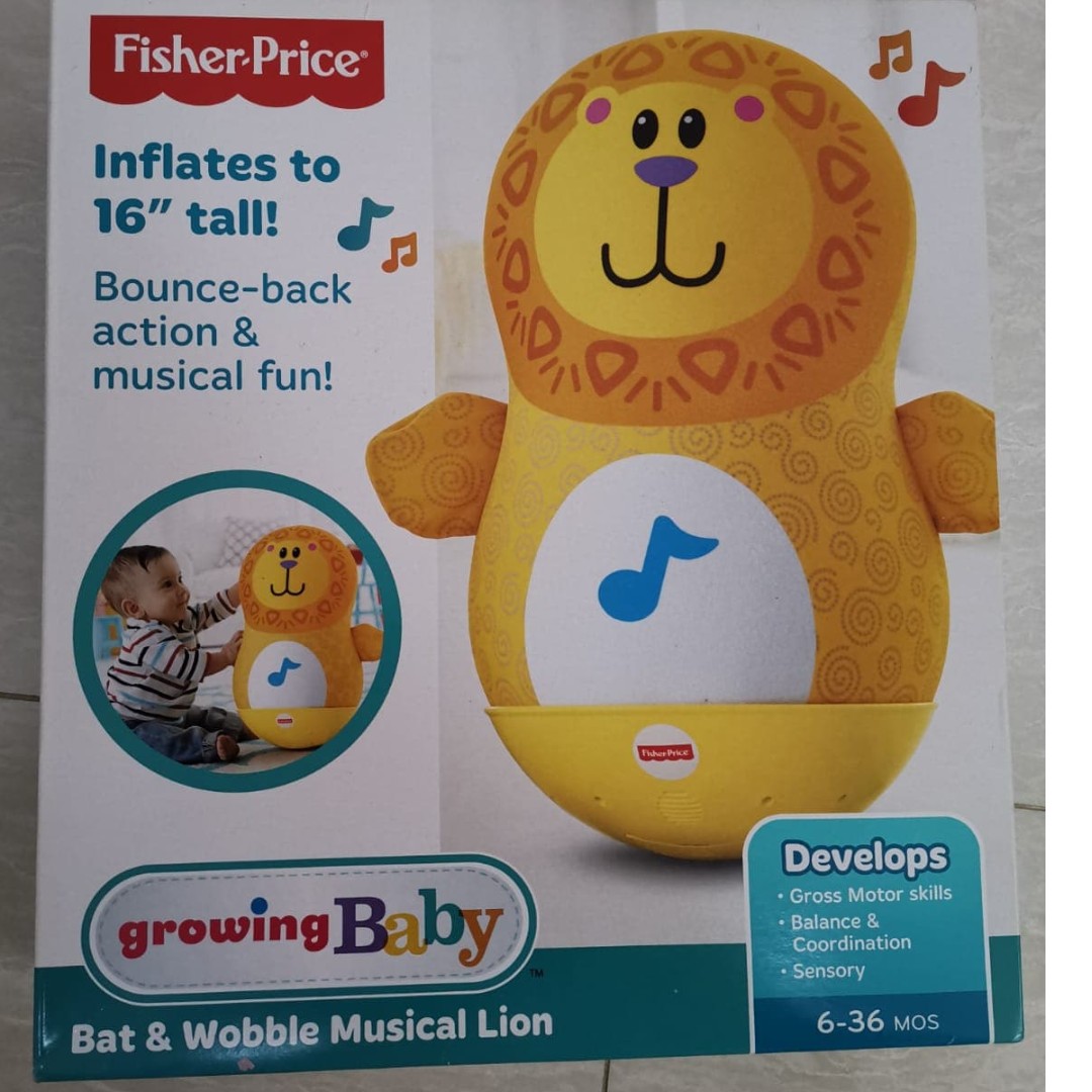 Fisher Price Musical Lion (Bat & wobble), Babies & Kids, Infant ...
