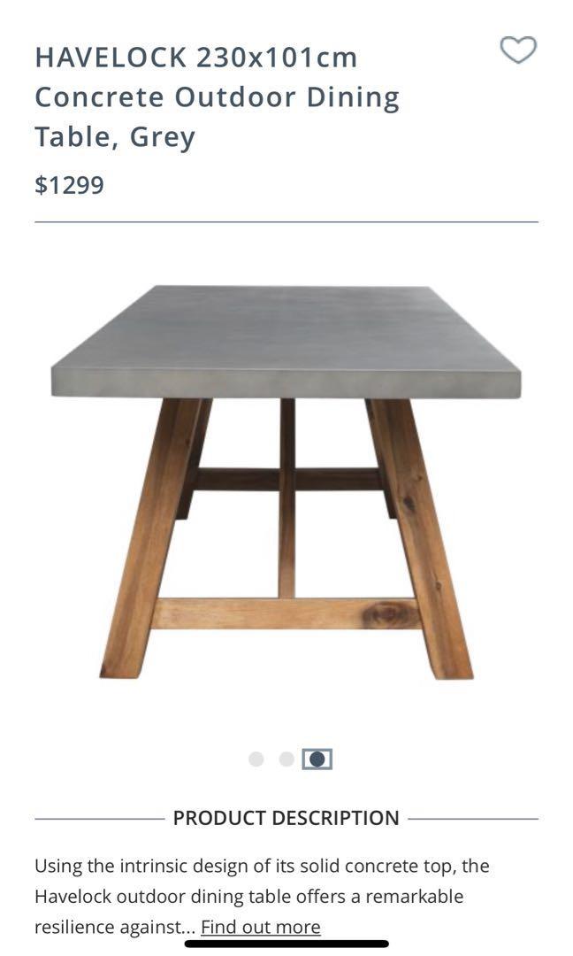 Freedom concrete table store