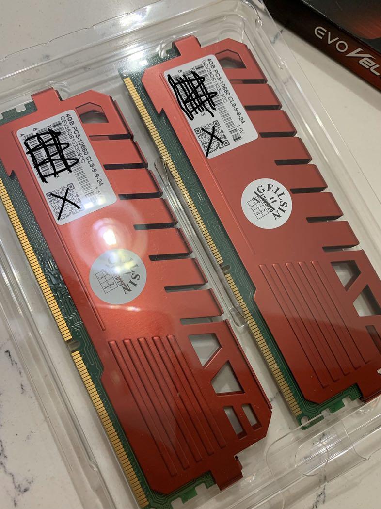 Just RMA Geil EVO Veloce DDR3 4gb x 2 set desktop ram kit. PC3 10660 CL ...