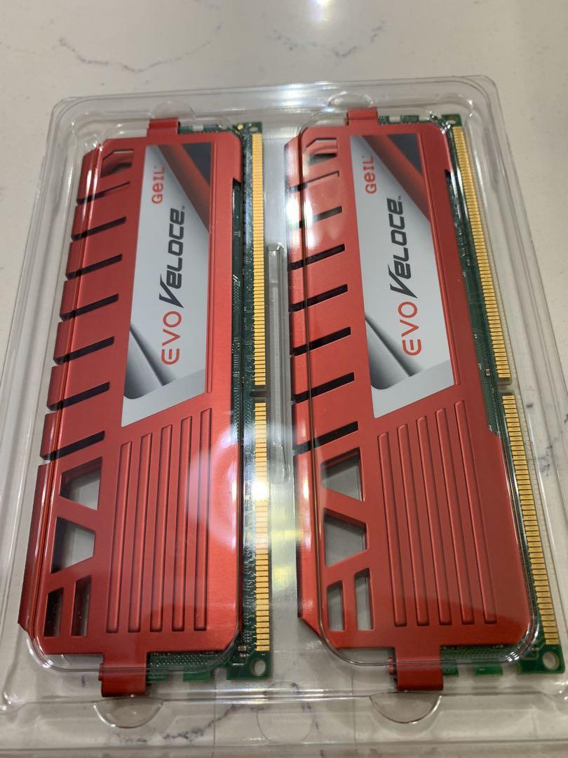 Just RMA Geil EVO Veloce DDR3 4gb x 2 set desktop ram kit. PC3 10660 CL ...