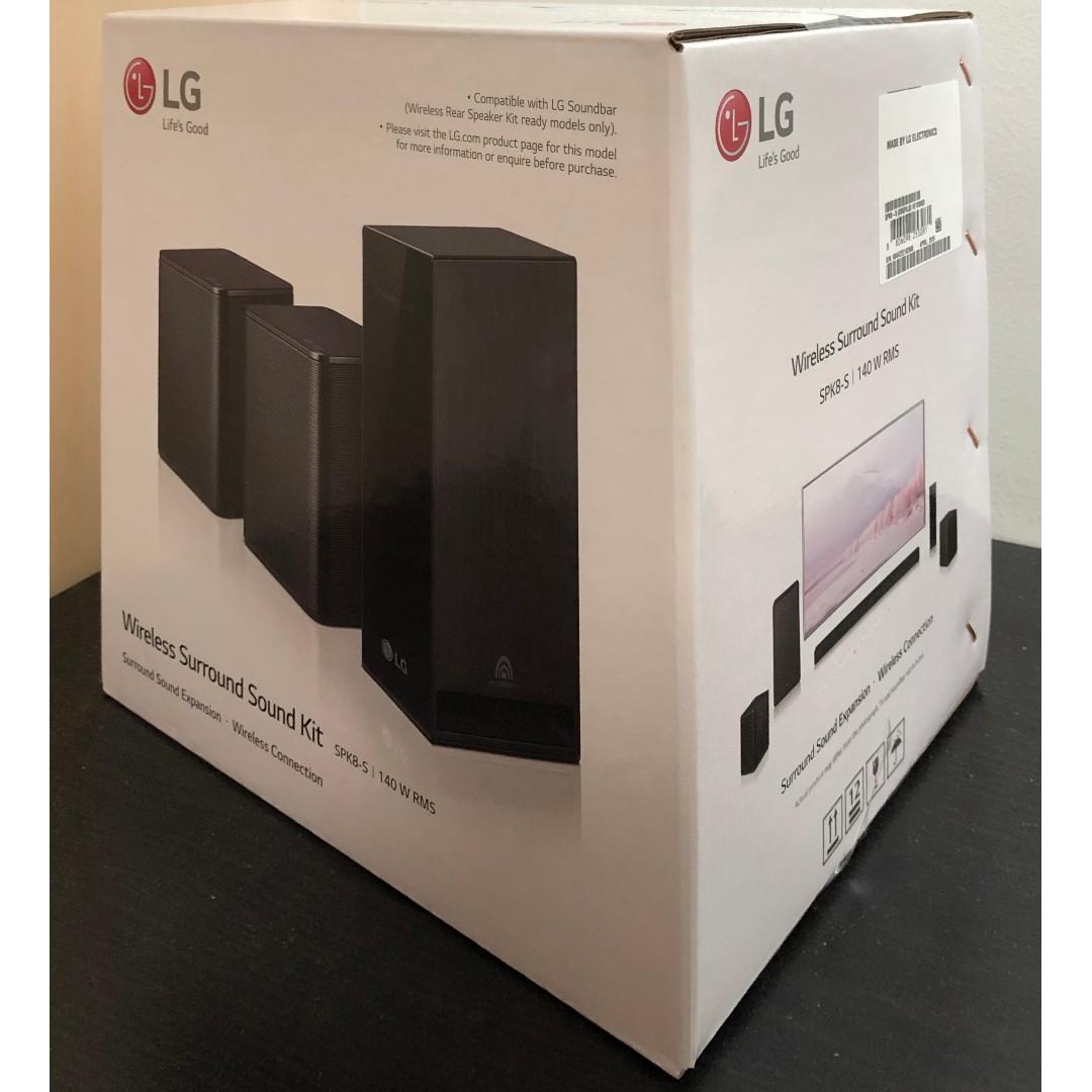LG SPK8-S Wireless Rear Speaker Kit for Soundbar, Audio, Soundbars ...