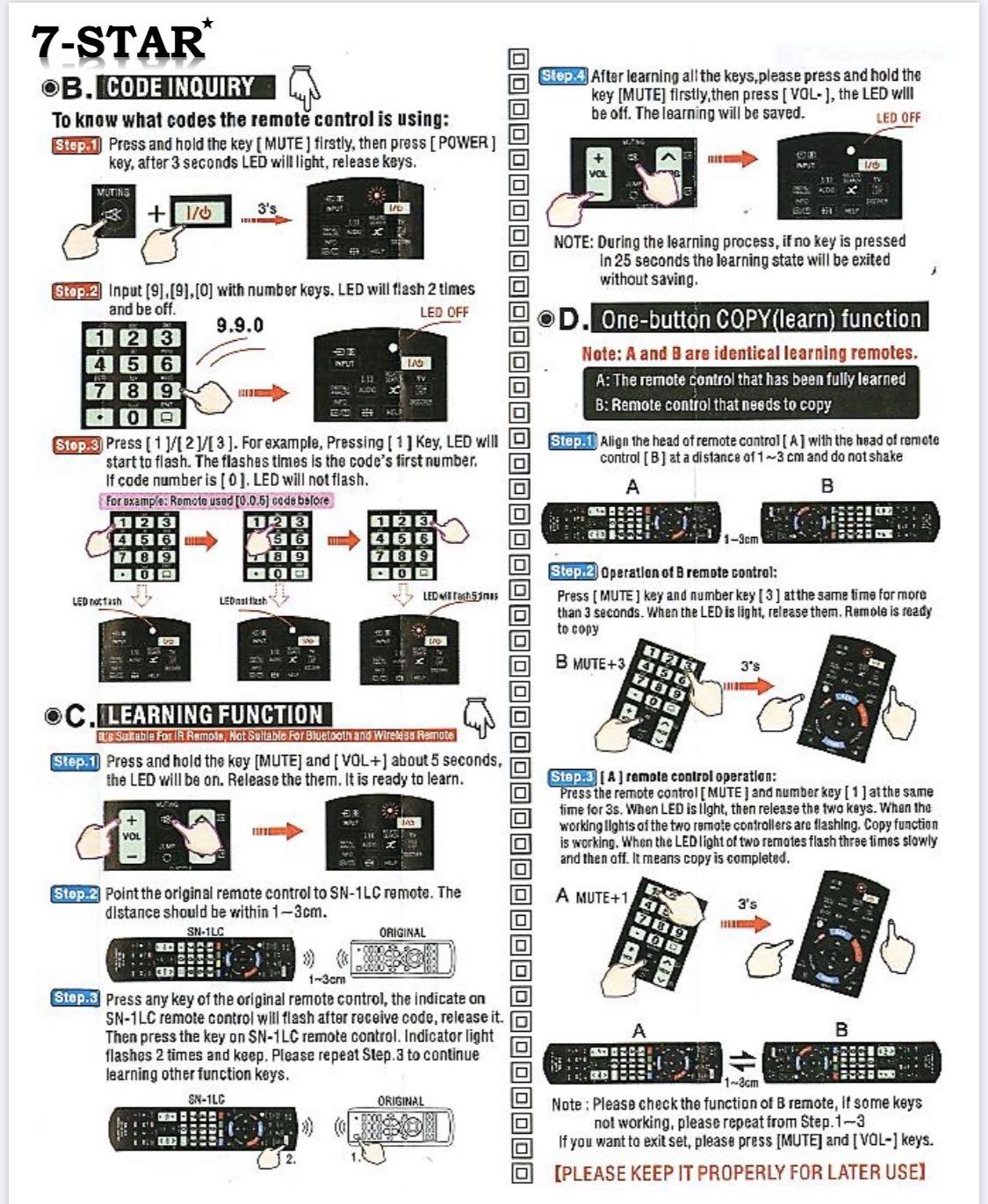 sony tv remote control code