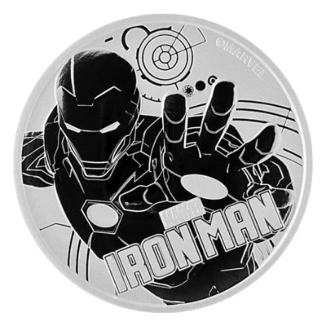 1 oz 2018 PERTH MINT MARVEL SERIES Iron Man Silver Coin, Hobbies & Toys ...