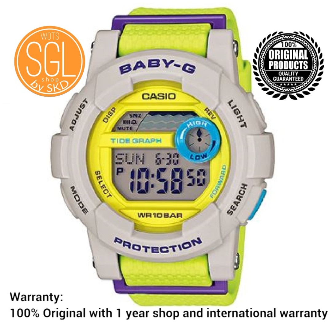 Casio Baby-G Digital Surfer's YELLOW Watch BGD180-3, Women's Fashion ...
