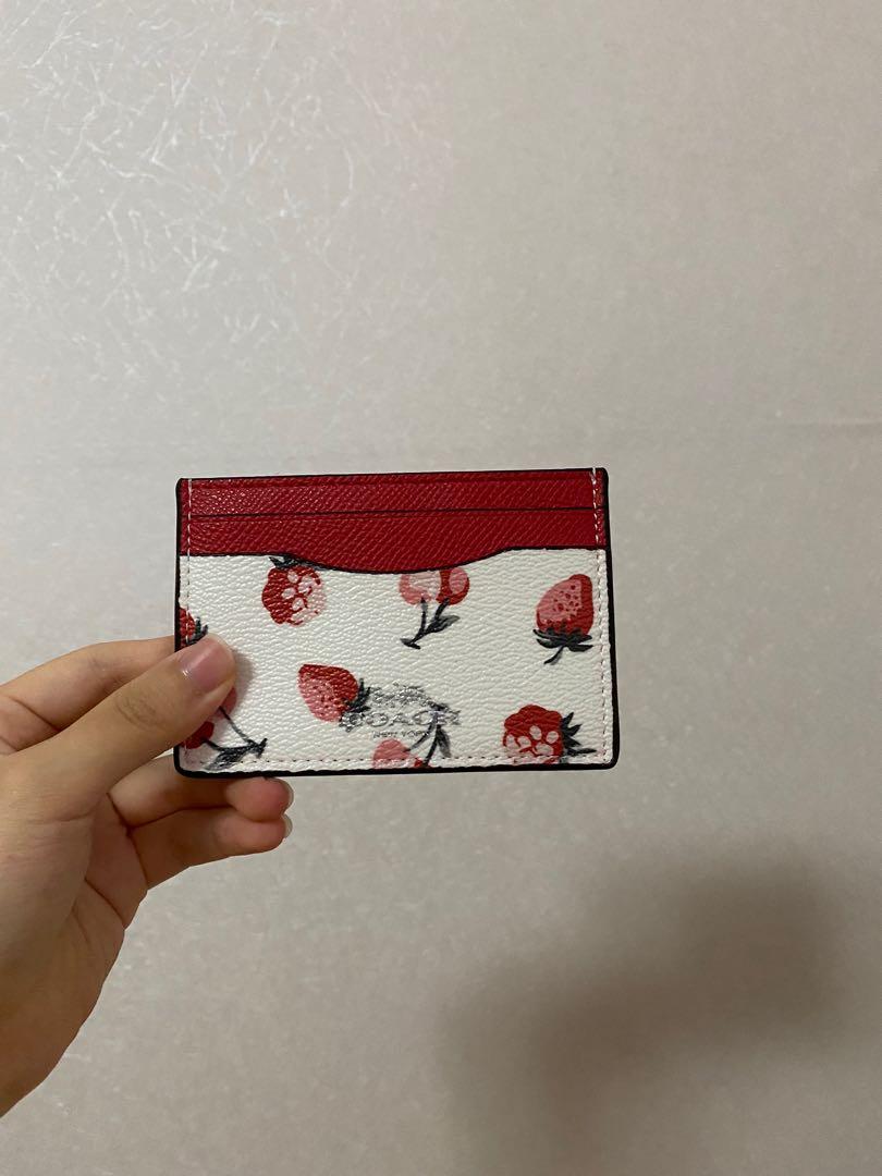 Coach Card Holder strawberry authentic , Women's Fashion, Bags ...