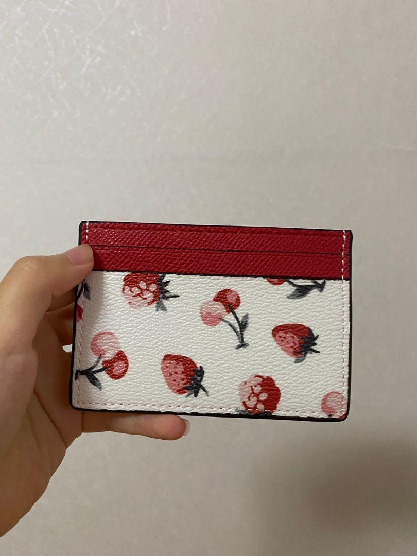 Coach Card Holder strawberry authentic , Women's Fashion, Bags ...