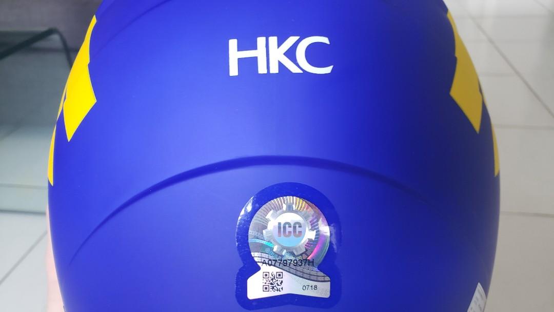 HKC Half Face Mototrade Helmet (Blue-Large), Motorbikes, Motorbike ...