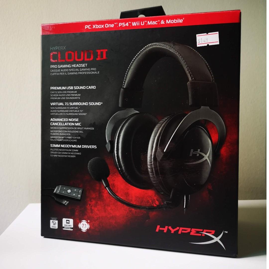 Kingston HyperX Cloud 2 USB 7.1 (Gunmetal), Computers & Tech, Parts ...