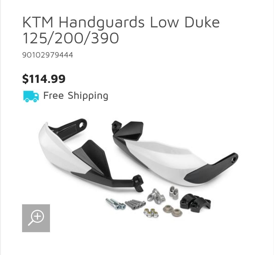 KTM duke hand guard Orange White, Motorcycles, Motorcycle Accessories ...