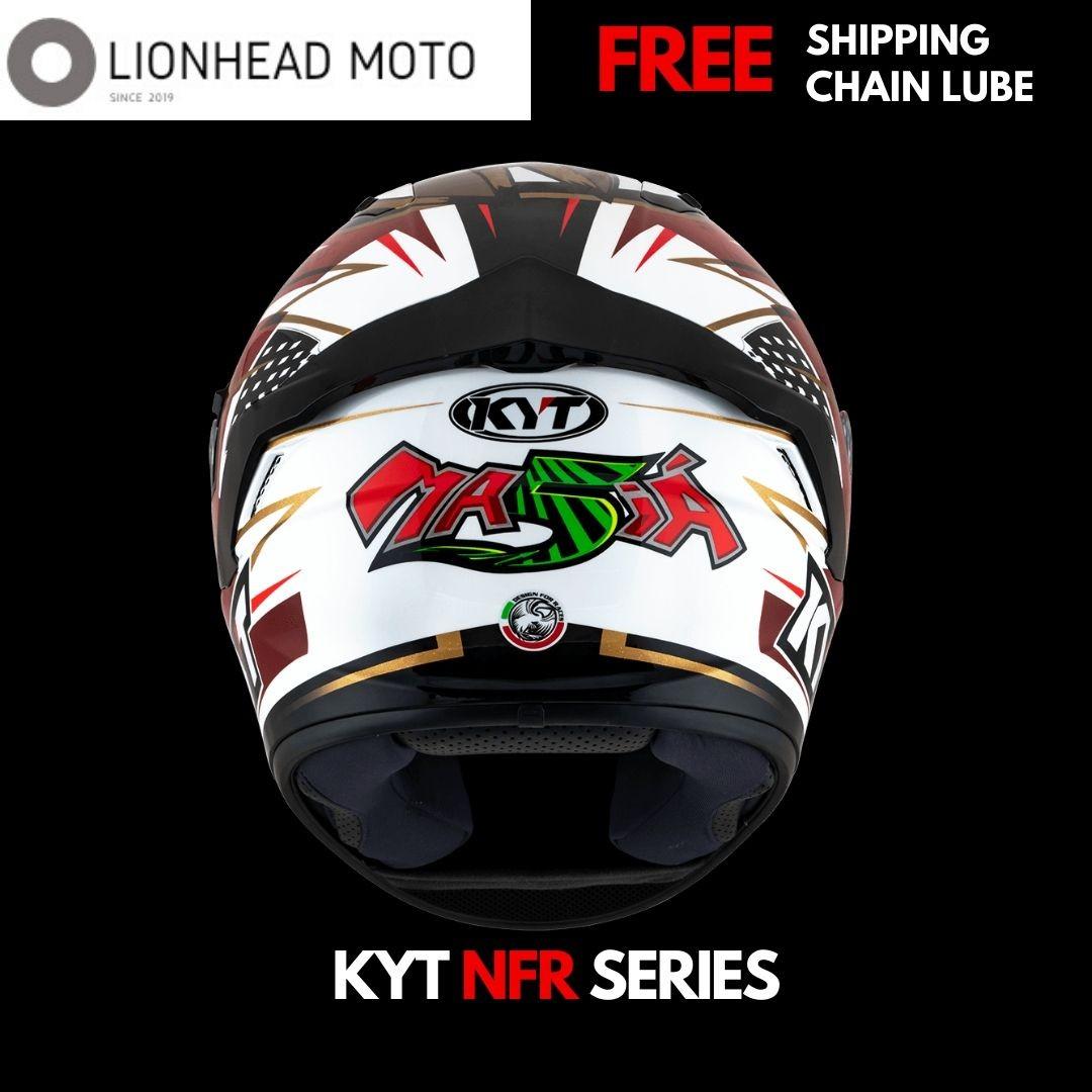 KYT NFR full face helmets. ARAI SHOEI TSR MHR LAZER KYT AGV SCORPION ...