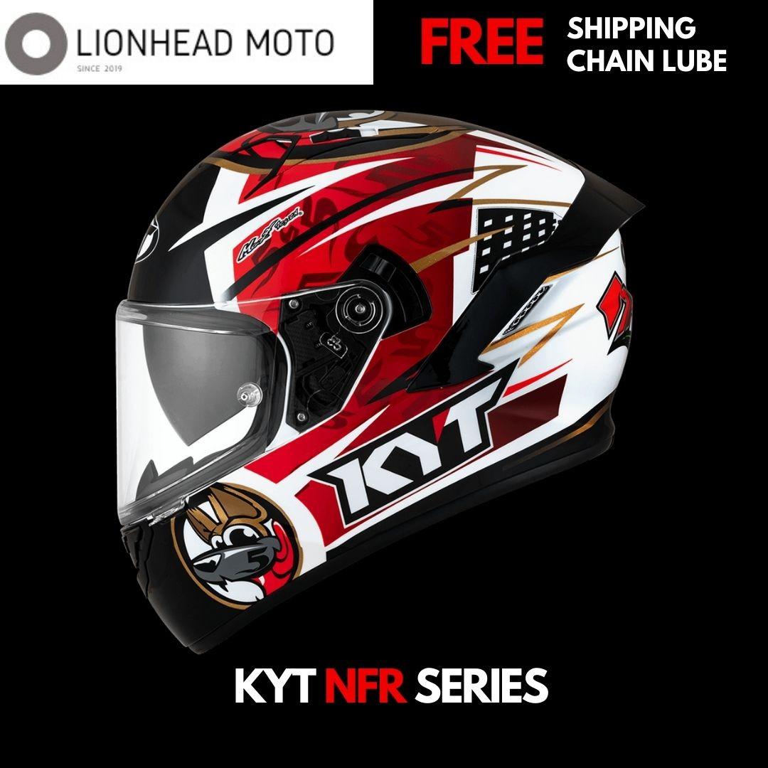 KYT NFR full face helmets. ARAI SHOEI TSR MHR LAZER KYT AGV SCORPION ...