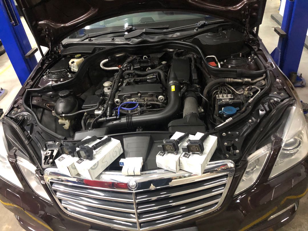 Mercedes w204/w207/w212/c180/c200/c250/e200/e250 spark plug & plug coil ...