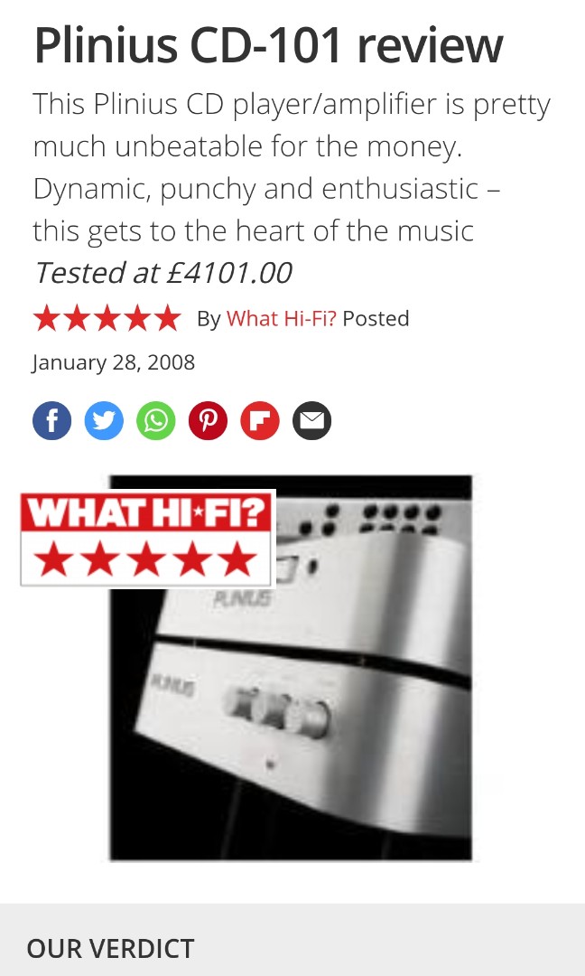 Plinius CD player, Audio, Portable Music Players on Carousell