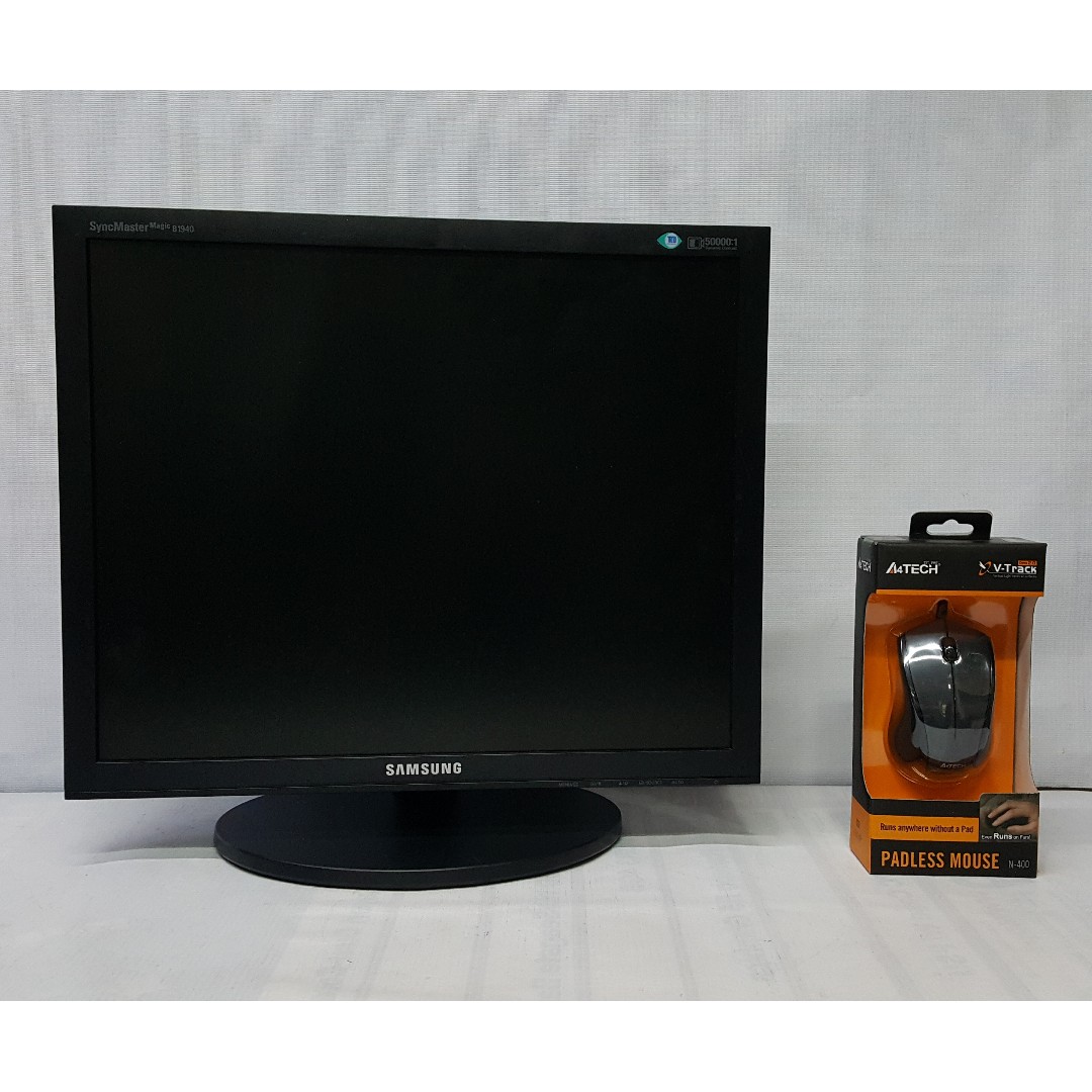 Samsung SyncMaster B1940 19-inch LCD Monitor with A4Tech N400 Vtrack ...