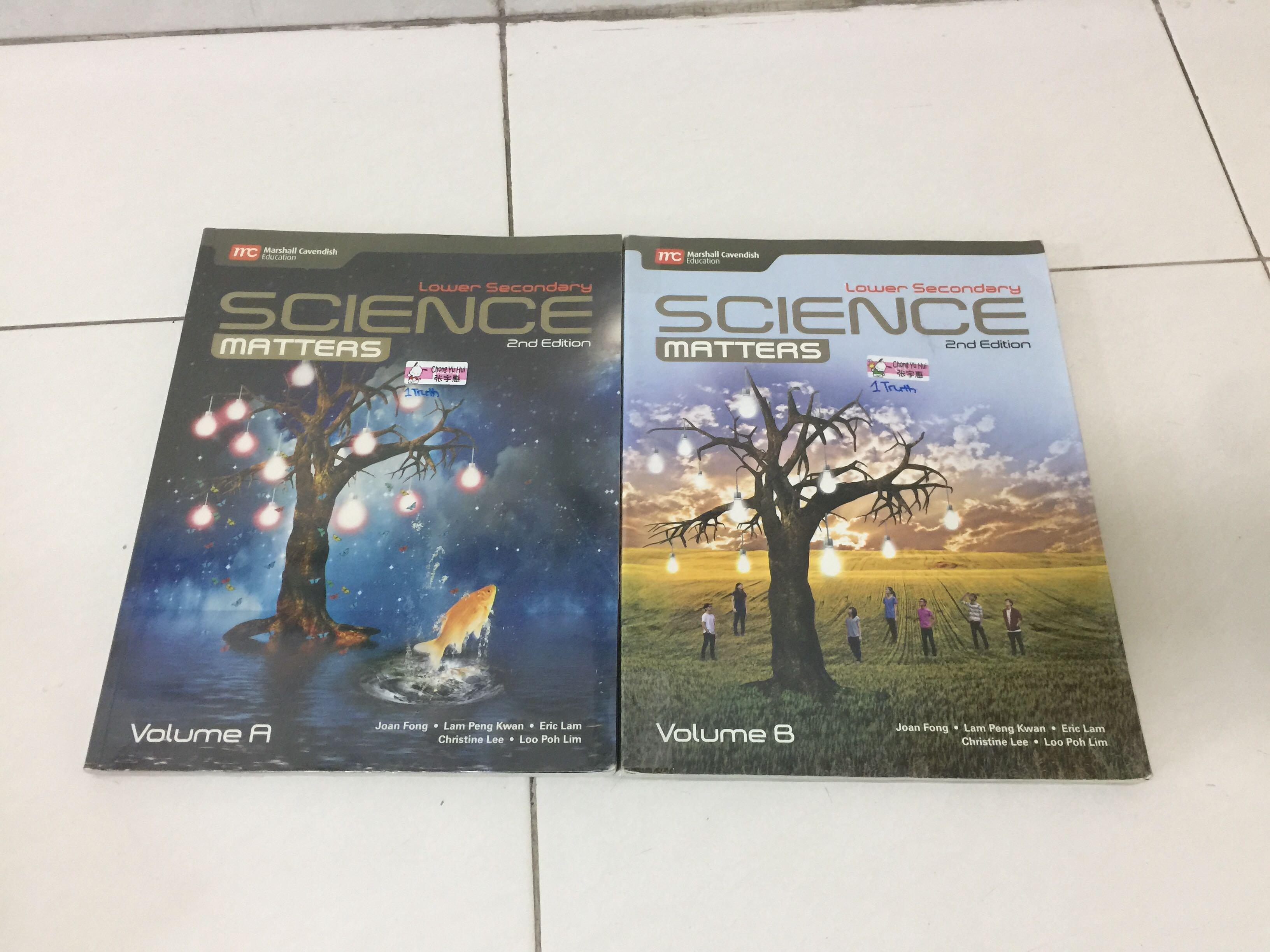 Sec 1 and 2 science matters 2nd edition textbook volume A and B ...