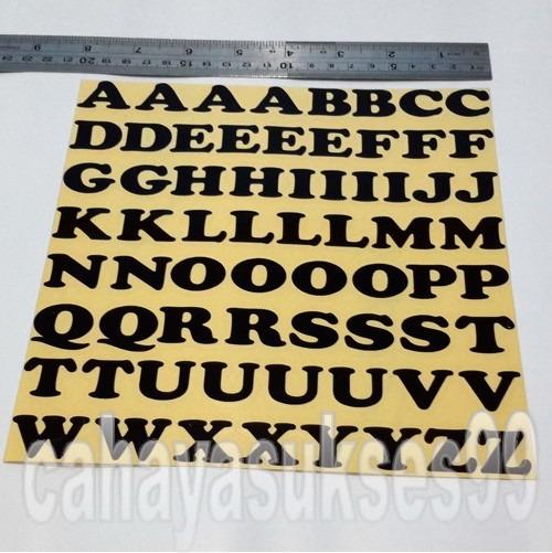 Sticker Cutting Huruf Alphabet Abjad Merah Biru Putih Hitam Hijau Font ...