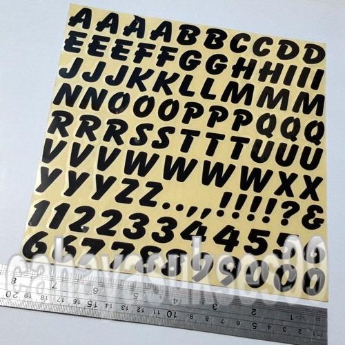 Sticker Cutting Huruf Alphabet Abjad Merah Biru Putih Hitam Hijau Font ...