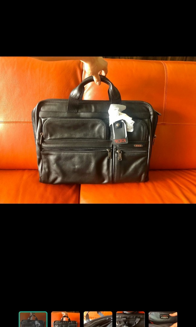 Tumi Full Leather Compact Large Screen Laptop Brief style, Luxury, Bags ...