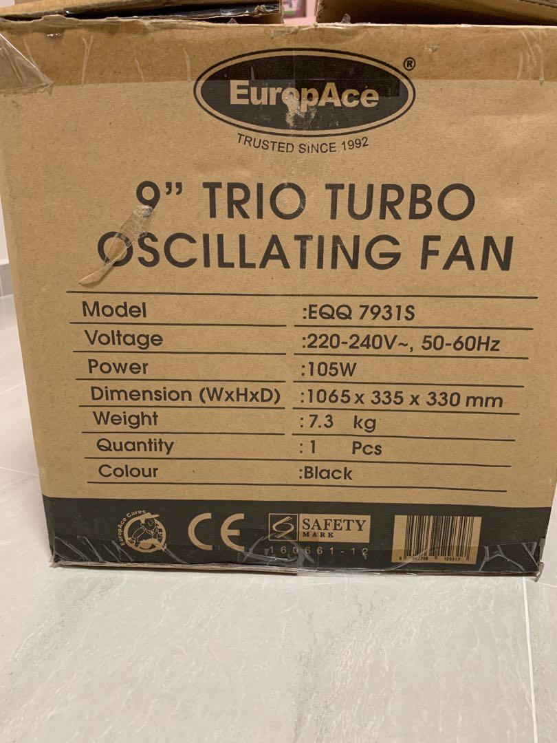 Turbo Fan - EuropAce, Furniture & Home Living, Lighting & Fans, Fans on ...