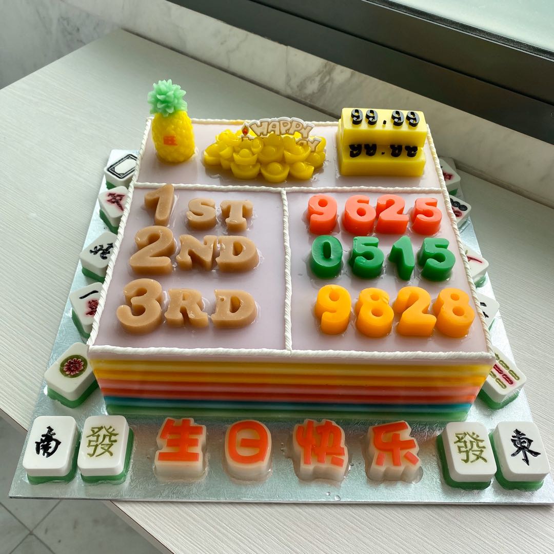 4d mahjong pull money jelly agar agar cake, Food & Drinks, Homemade ...