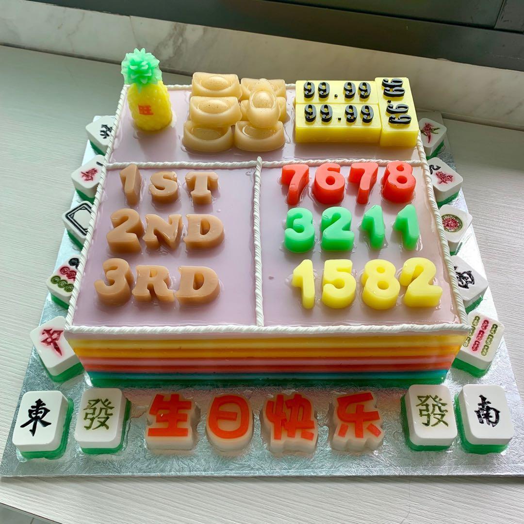 4d mahjong pull money jelly agar agar cake, Food & Drinks, Homemade ...