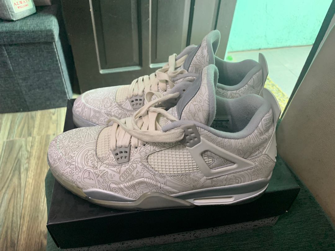 Air Jordan 4 Retro Silver, Men's Fashion, Footwear, Sneakers on Carousell
