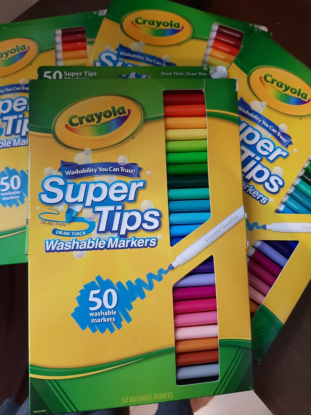 Crayola Supertips Washable Markers (50s) with TEARS on box, Hobbies ...