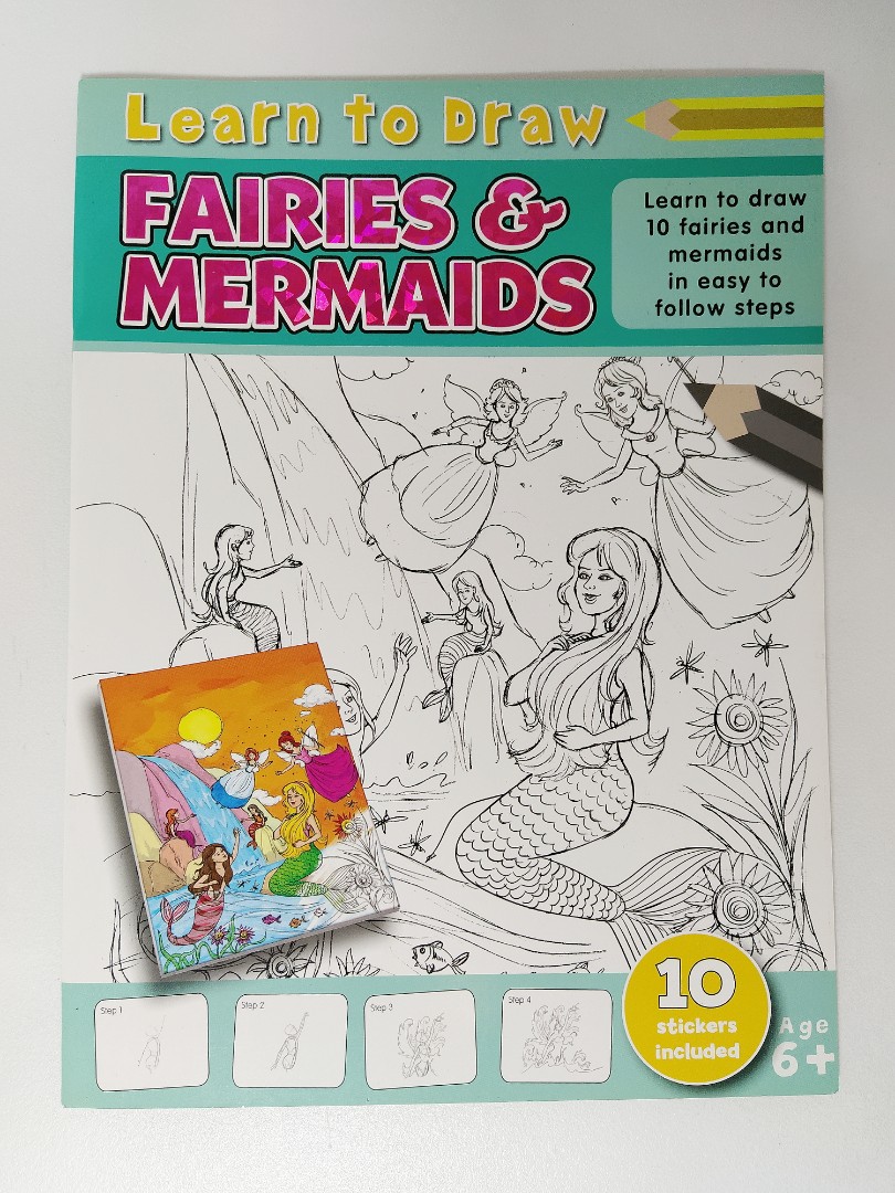 Learn to Draw Fairies & Mermaids with Stickers, Hobbies & Toys ... Learn to Draw Fairies & Mermaids with Stickers, Hobbies & Toys ...