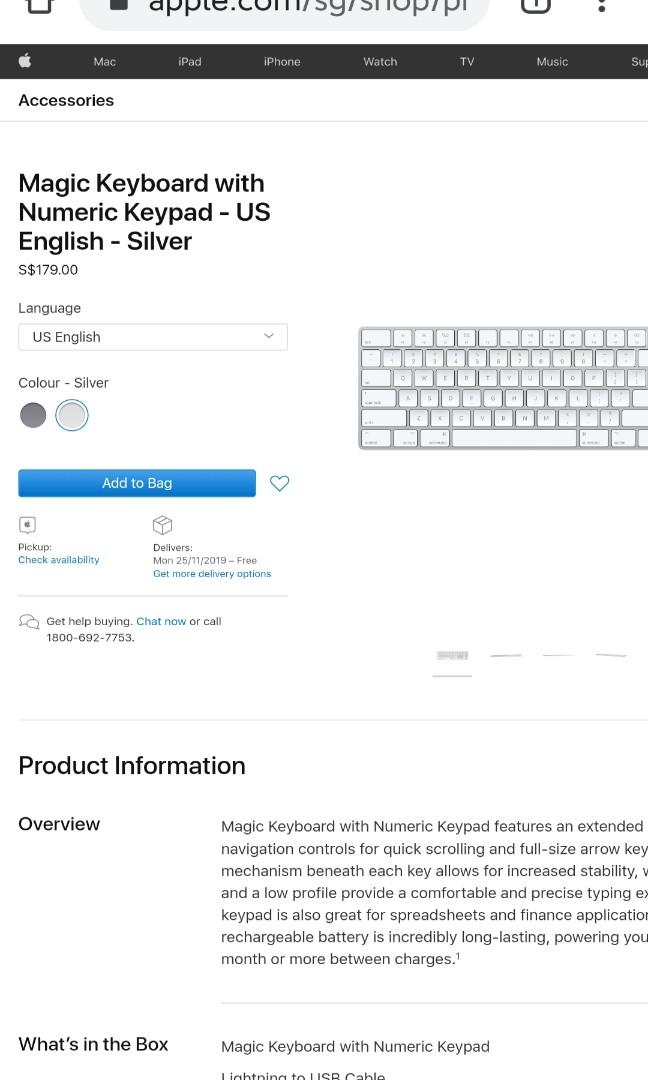 Magic Keyboard With Numeric Keypad Computers And Tech Parts