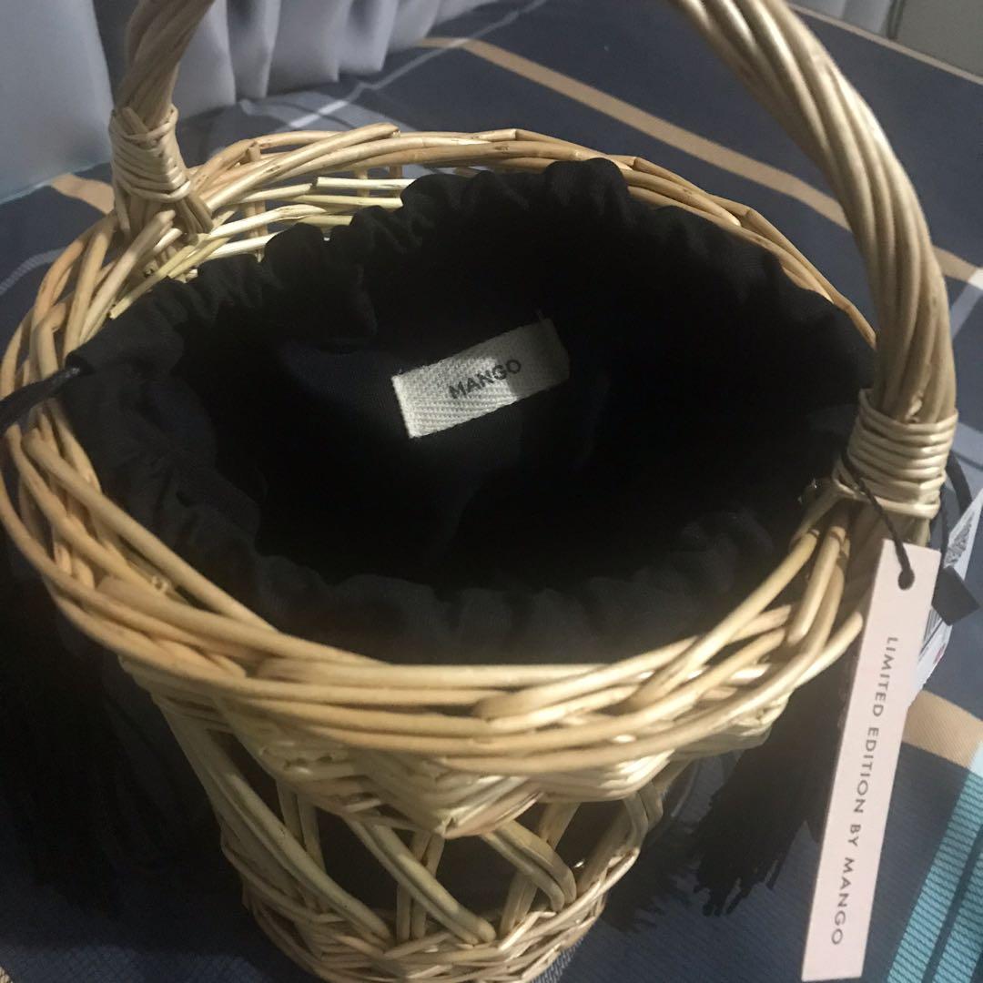 Mango bucket/basket bag, Women's Fashion, Bags & Wallets, Beach Bags on ...