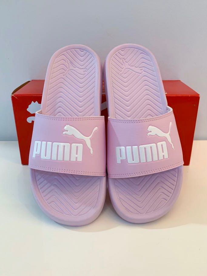 Puma Slides Pink, Women's Fashion, Footwear, Flipflops and Slides on ...