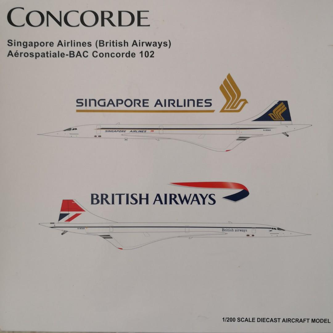Singapore Airlines (British Airways) BAC Concorde 102, 1:200 scale ...