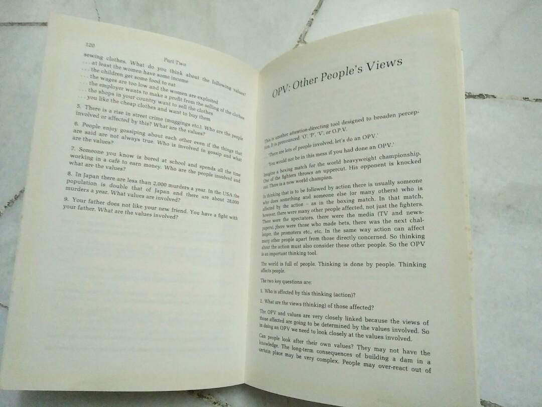 Teach your child how to think - Edward de Bono, Hobbies & Toys, Books ...