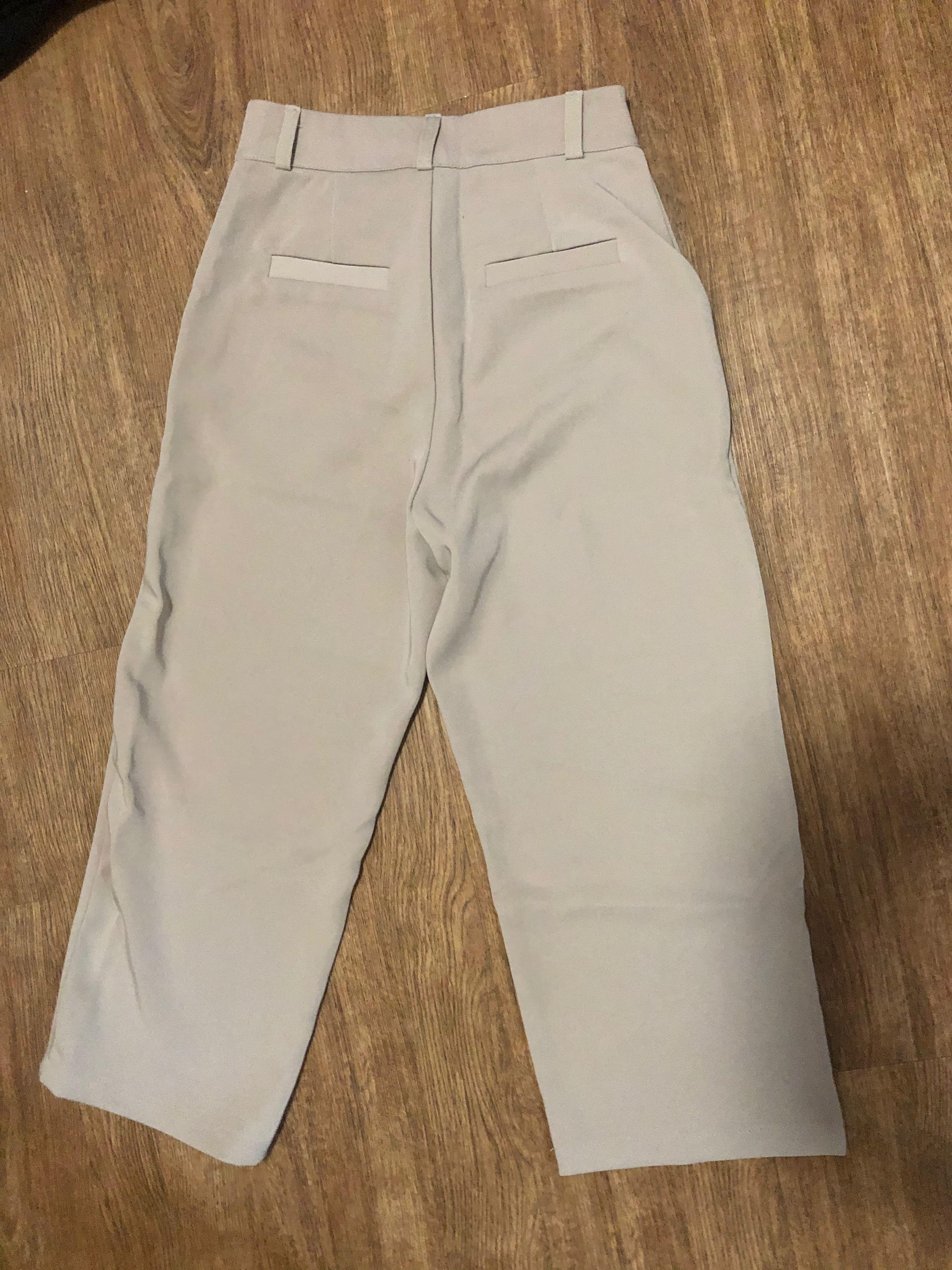 Beige work pants, Women's Fashion, Bottoms, Other Bottoms on Carousell