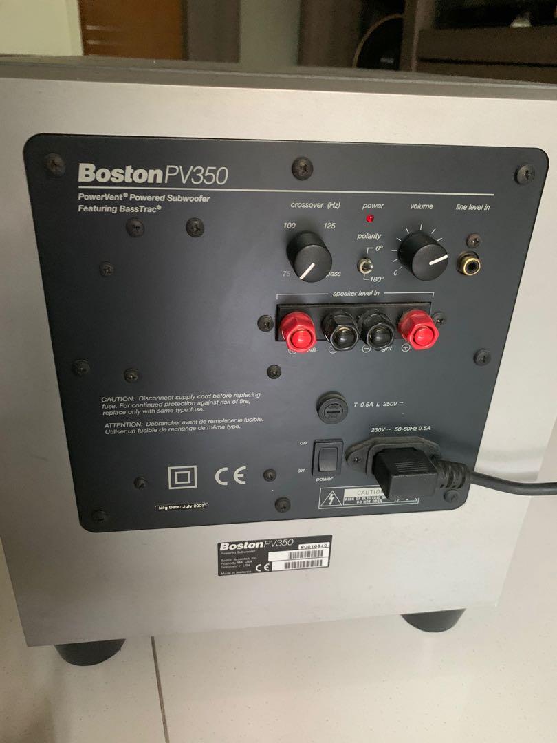 Boston PV350 active subwoofer, Audio, Soundbars, Speakers & Amplifiers ...