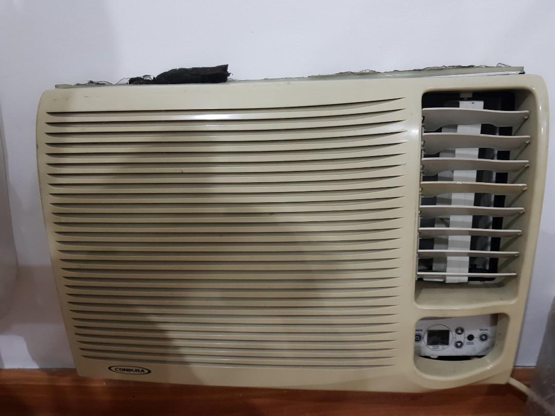Condura aircon, used, 1.5 HP, remote control, window type, TV & Home ...