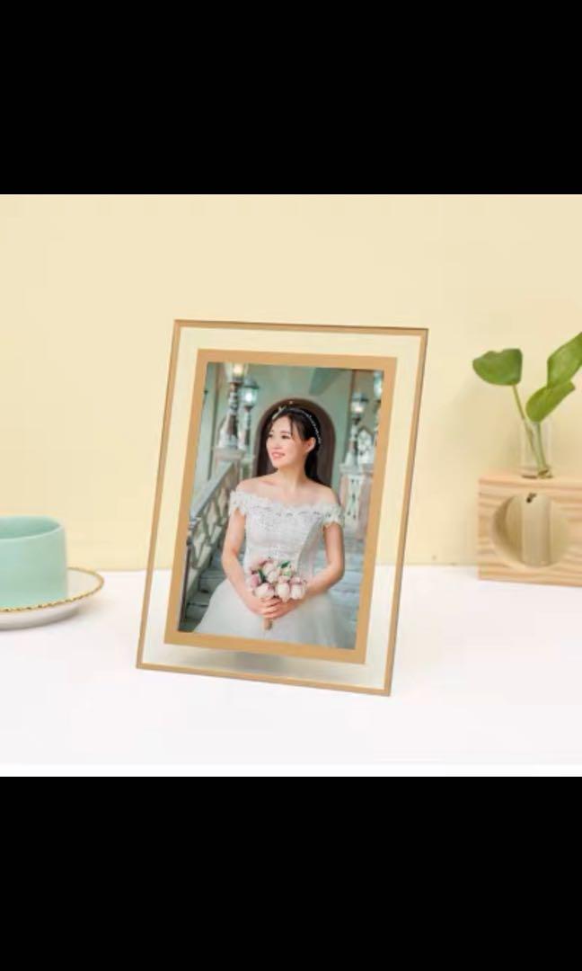 Glass frame with your 4R picture (4 design), Furniture & Home Living ...