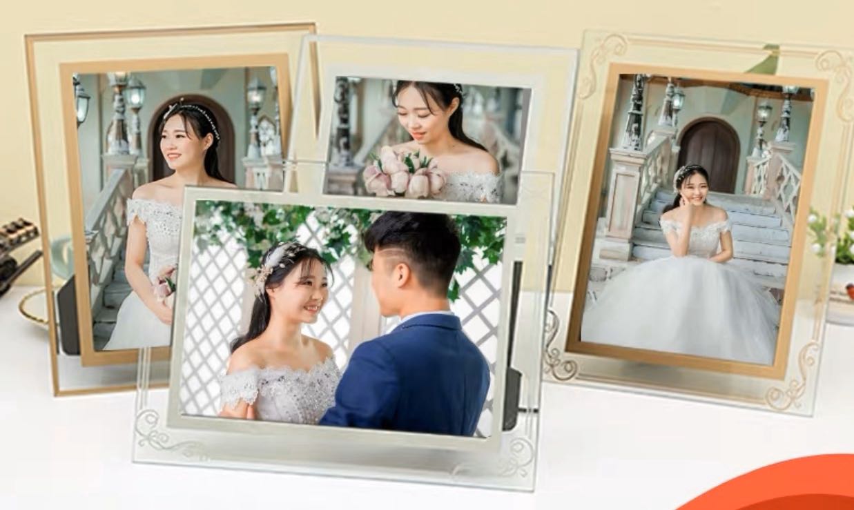 Glass frame with your 4R picture (4 design), Furniture & Home Living ...