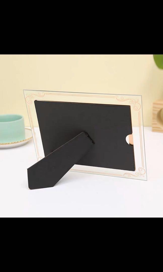 Glass frame with your 4R picture (4 design), Furniture & Home Living ...